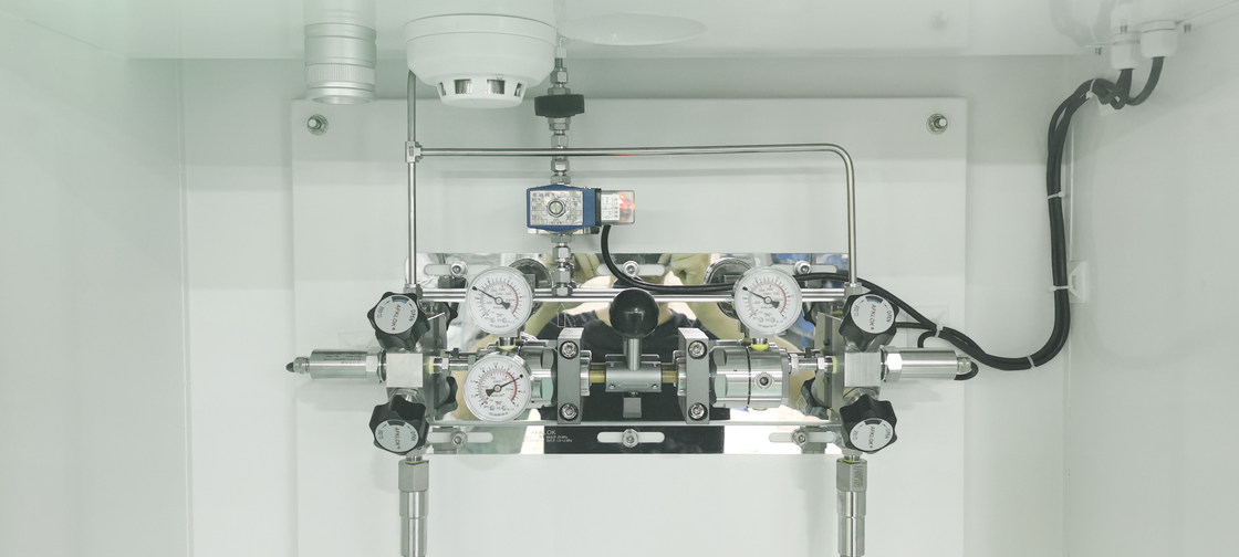 SiH4 NF3 NH3 Gas Valve Manifold Box Untuk Semikonduktor / Laboratorium ...